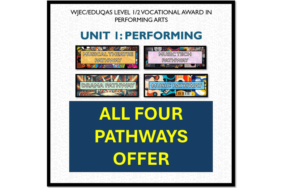 Unit 1: Performing | ALL FOUR PATHWAYS DEAL | WJEC/Eduqas Level 1/2 Vo ...